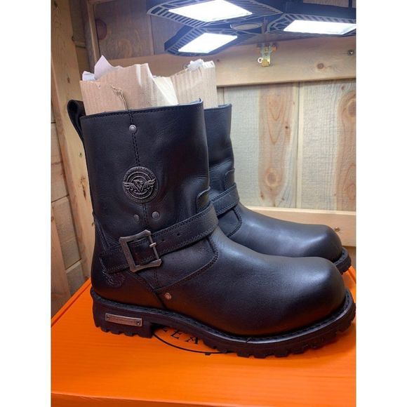 Harley-Davidson | Shoes | Us1 New Milwaukee Leather Mbm940 Mens Black ...